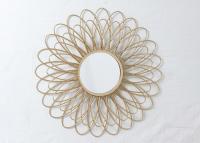 China Modern Stylish Home Decoration Gold Sun Mirror Wall Decor for sale