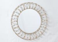 China Decorative Round Hanging Sunburst Metal Wall Art Mirror for sale