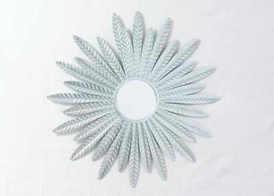 China Living Room Ginkgo Leaves Sunburst Metal Wall Art Mirror for sale