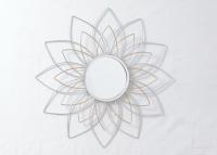 China Gold Silver Decorative Flower Mirror Wall Decor for sale