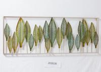 China Garden Sversize Framed Handmade Metal Leaf Wall Hangings for sale