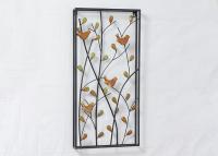 China Home Garden Birds In Tree Framed Metal Tree Wall Art for sale