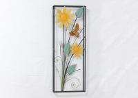 China Hotel Black Frame Flowers Classical Metal Wall Art Decor for sale