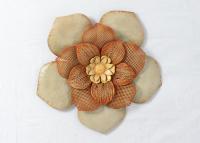 China Modern Stylish Big Flower Floating Metal Wall Art Decor for sale