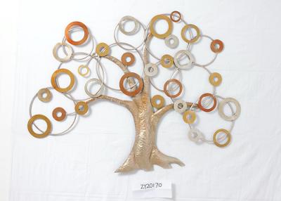 China Rose Gold Silver Frameless Tree Metal Wall Art Decor for sale
