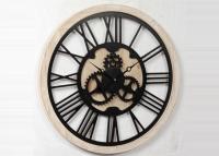 China Rustic 3D Metal Wall Art Clock for sale