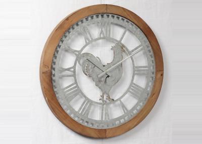 China Painting Oversized Circular Farm Style Wall Clocks for sale
