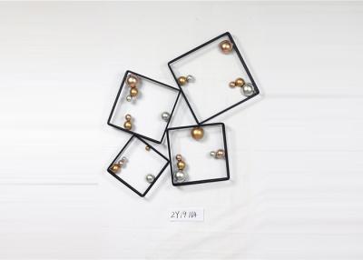 China ZY19164 Metal Wall Art Geometric Circular Abstract Modern Cross 37 Inch Black And Gold Color for sale