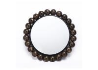 China Round Bronze Sunflower Mirrored Metal Wall Art  For Outdoor Indoor for sale