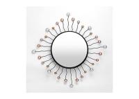 China Square Shape Metal Round Frame Modern Mirrored Wall Art For Home for sale