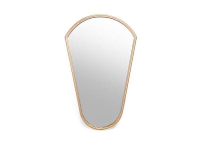 China Hotel Furniture Handmade Gold 31.5 Inch Fan Wall Mirror for sale