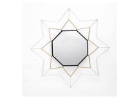 China Modern Hexagonal Mirror Home Collection Star Metal Framed Wall Decorative Mirror for sale