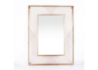 China Bedroom Decorative Large Rectangle Metal Wall Art Mirror for sale