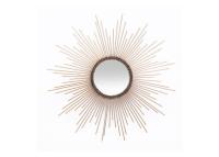 China Living Room Wall Decorative Metal Framed Mirror Gold Sunburst Wall Mirror for sale