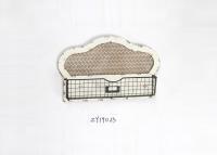 China Country Iron Wire Metal Handcrafted Wooden Crate Basket for sale