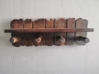 China Wall Floating Shelf Wall Mounted Coat Rack 15.75 Inch, Dark Brown for sale