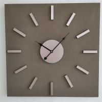 China A0001 Grey Square Quartz Movement Decorative Wooden Clocks for sale