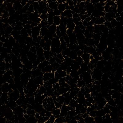 China Square Shiny Porcelain Floor Tiles 600*600mm Black Gold Rose Polished for sale