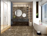 China Black Polished Porcelain Floor Tiles 600 X 600mm Double Vitrified Floor Tiles for sale