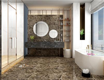China Black Polished Porcelain Floor Tiles 600 X 600mm Double Vitrified Floor Tiles for sale