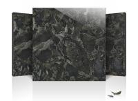 China Waterproof Polished Porcelain Floor Tiles Black Golden Rose Double Layer for sale