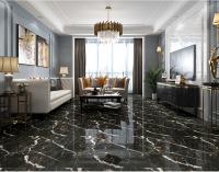 China Double Layer Polished Porcelain Tile 600*600mm Black Golden Rose for sale