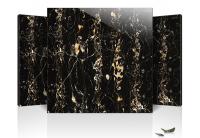China Interior Polished Floor Tiles Black African Dark Green For Living Room for sale