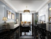 China Living Room Polished Porcelain Floor Tiles Double Layer Black And White Lines for sale