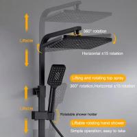China Wall Mounted Bathroom Shower Tap Set Digital Thermostatic Shower Faucet Set for sale