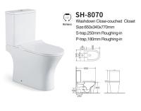 China Modern Ceramic Sanitary Ware Round Rimless Tornado Bathroom Two Piece Toilet for sale