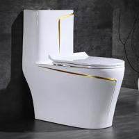 China Sanitary Ware One Piece Bathroom Toilets White Ceramic Manual Button for sale