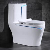 China Sanitary Ware One Piece Bathroom Toilets White Ceramic Manual Button for sale