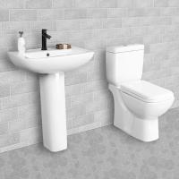 China Indoor Bathroom Sanitary Ware Ceramic Toilet And Basin Combo Set for sale