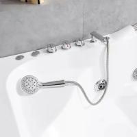 China Round Acrylic Whirlpool Bathtub With Waterfall And Air Massage for sale