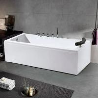 China Acrylic Bathroom Sanitary Ware Fibreglass Double Whirlpool Spa Bathtub for sale
