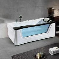 China Acrylic Bathroom Sanitary Ware Fibreglass Double Whirlpool Spa Bathtub for sale
