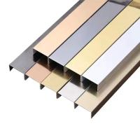 China U Shape Aluminum Tile Edge Trim Black Decoration For Wall Decoration for sale