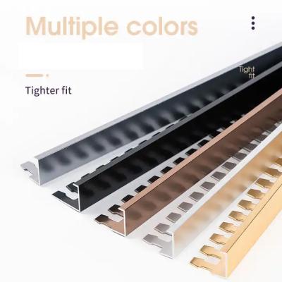 China L Shaped Aluminium Tile Strip 12mm Decor Angle Marble Tile Edging Trim for sale