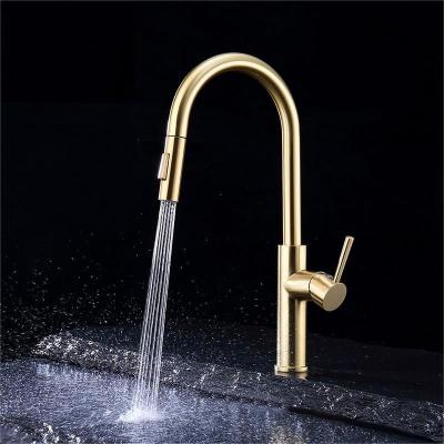 China Brass Bathroom Sanitary Ware Water Tap One Handle Pulldown Faucet for sale