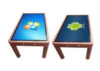 China Smart Interactive Touch Screen Table Capacitive Multimedia AIO Touch Screen Coffee Table for sale