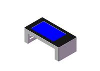 China 43 Inch LCD Advertising PCAP Smart Coffee Table With Touch Screen for sale