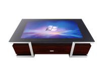 China Touch Coffee Table Drawer Style Windows OS Multi-Function LCD Indoor Monitor Touch Screen Coffee Gaming Table for sale