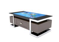 China Touch Coffee Table Drawer Style Windows OS Multi-Function LCD Indoor Monitor Touch Screen Coffee Gaming Table for sale