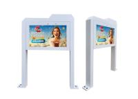 China Factory Wholesale Floor Stand Outdoor Capacitive 4K Screen Sunlight Readable Tv Ip55 Exterior Digital Menu Board for sale