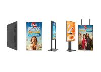 China Outdoor 55 Inch Lcd Advertising Screen Floor Stand Advertising Digital Signage Displays for sale
