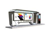 China Big Size Display Outdoor Bus Station Advertising Multimedia Lcd Screen In mation Kiosk Digital Signage for sale
