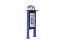 China 49 Inch Floor Standing Outdoor Indoor Electronic Totem Kiosk Screen Digital Signage And Lcd Advertising Display for sale