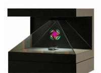 China Inverted Triangle Pyramid 3D Holographic Display Android 270 Degree Long Lifetime for sale