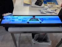 China 28 Inch Stretched Bar LCD Display Digital Signage Kiosk For Buses And Metro Stations for sale