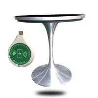 China Indoor Round Style Coffee Wireless Charger In It Capacitive Touch 22 Inch Touch Screen Coffee Table for sale